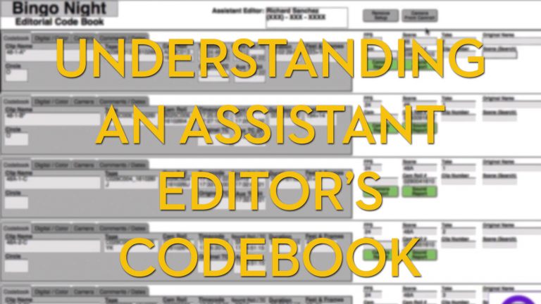 Inside an Assistant Editor's Codebook | Jonny Elwyn - Film Editor